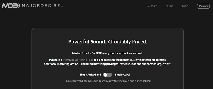 MajorDecibel Review: A Decent Music Mastering Option?